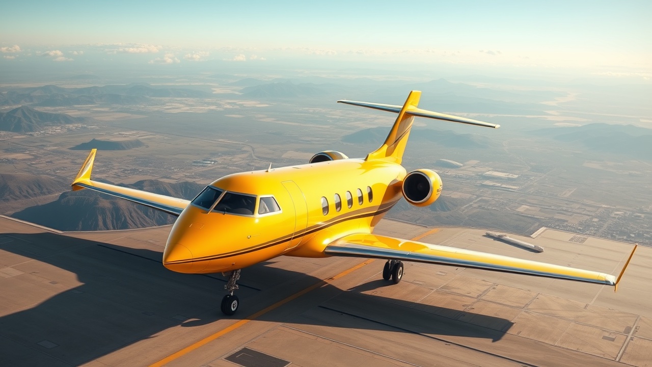 Yellow Private Jet | Amazing Interior and Exterior